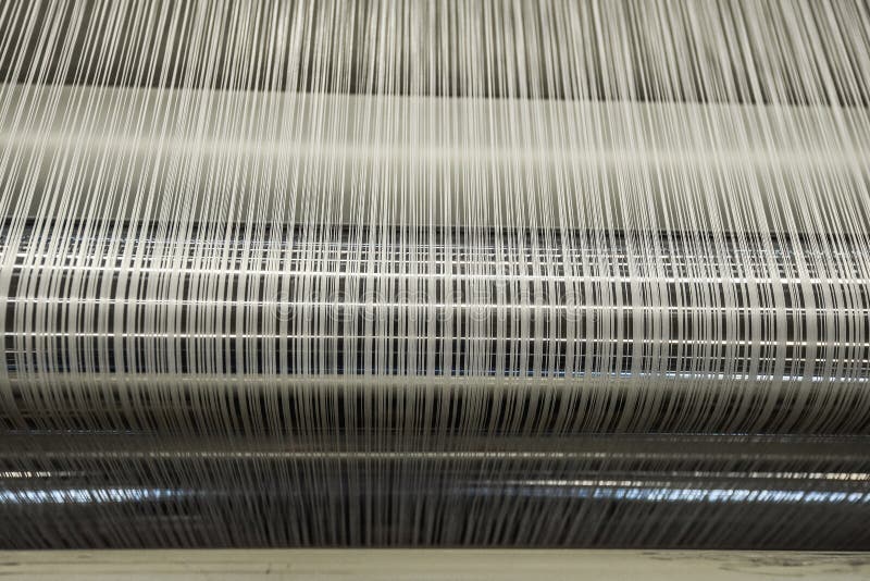 Yarn Warping Machine in a Textile Weaving Factory Stock Image - Image ...