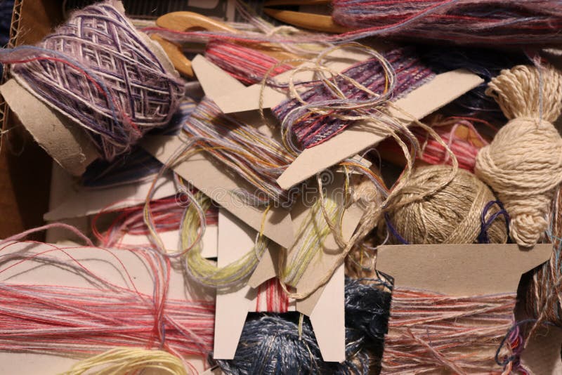 Yarns in a Knitting Laboratory Stock Image - Image of fabric, colorful ...