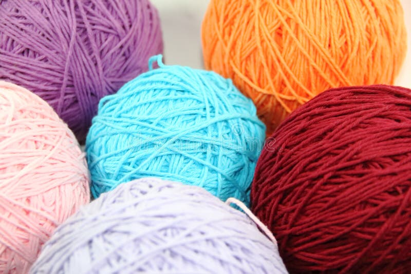 Yarns Made of Cotton and Wool Yarn Stock Photo - Image of skein, roll ...
