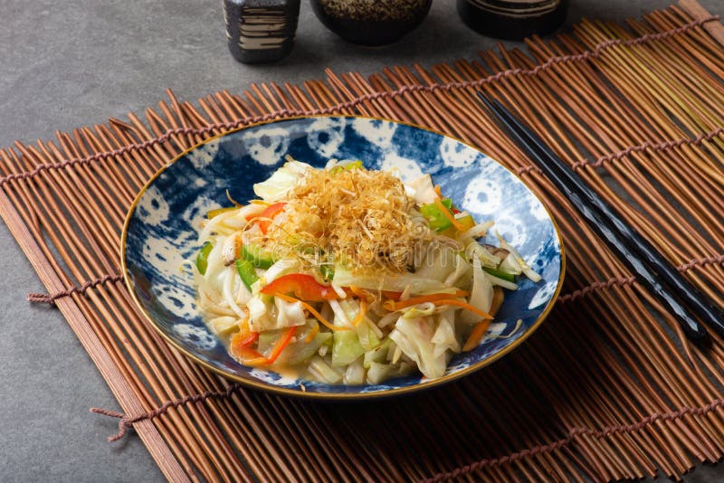 Yasai, Japanese Stir Fry Mixed Vegetables Stock Photo - Image of ...