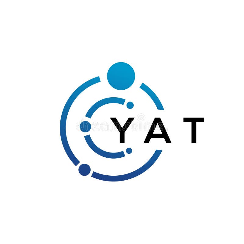YAT Letter Technology Logo Design on White Background. YAT Creative ...