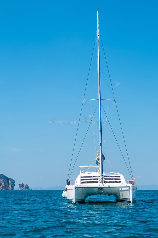 Luxury Yatch In Beautiful Ocean Stock Image - Image of passengers ...