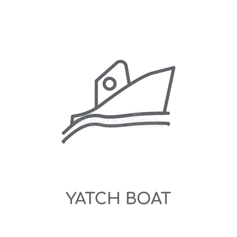 Yatch Boat Linear Icon. Modern Outline Yatch Boat Logo Concept O Stock ...