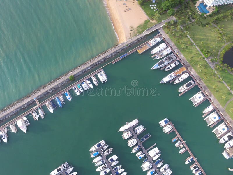 Yatch Transport Top View with Sea Stock Image - Image of high, tourism ...