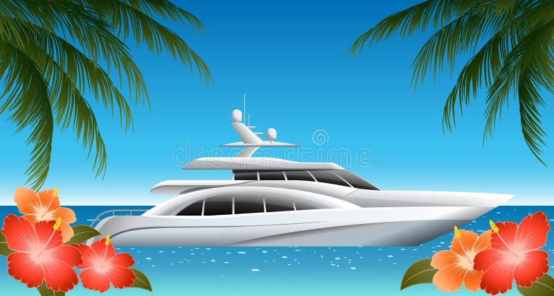 Yate ilustración del vector. Ilustración de verano, transporte - 33338659