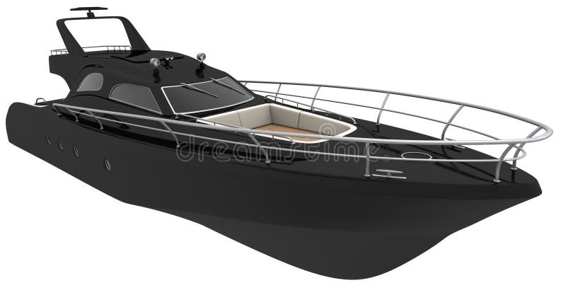 Yate negro stock de ilustración. Ilustración de lujo - 49555406