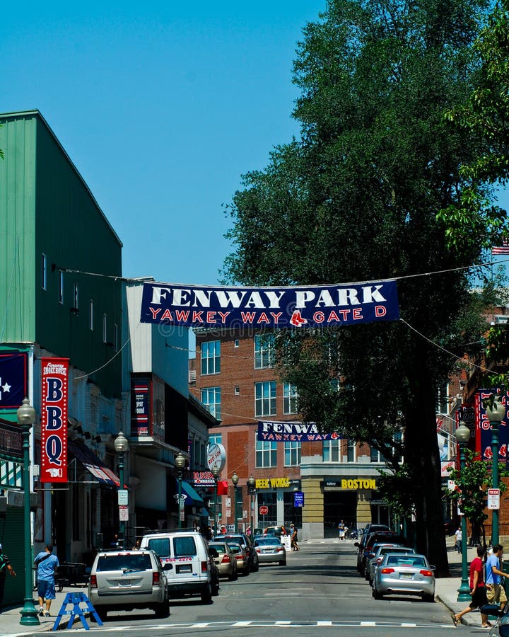Yawkey Way at Fenway Park, Boston, MA. Editorial Photography - Image of ...