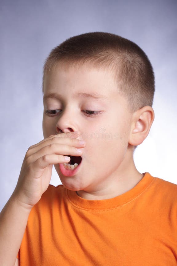 Yawn stock image. Image of front, hand, studio, flash - 6370887