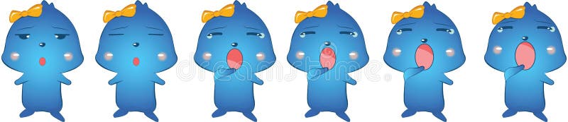 Yawning Sprite Sheet Animation Character Stock Vector - Illustration of ...