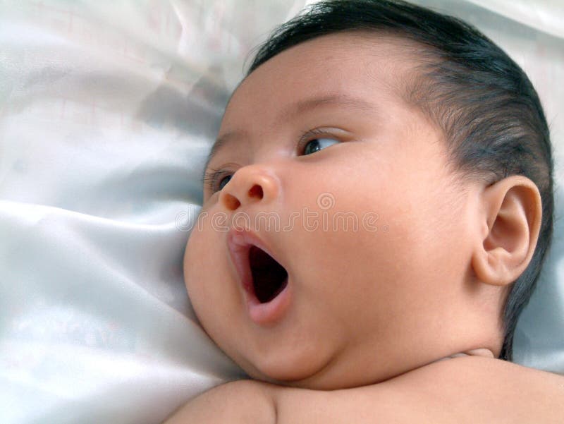 Yawning baby stock image. Image of infant, baby, background - 2244173
