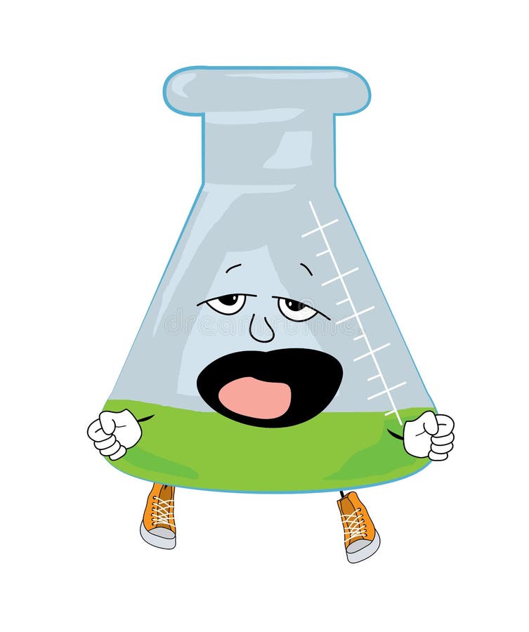 Chemical flask cartoon stock illustration. Illustration of flask - 44092496