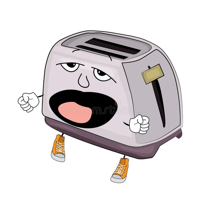 Sad toaster cartoon stock illustration. Illustration of sadness - 47957139