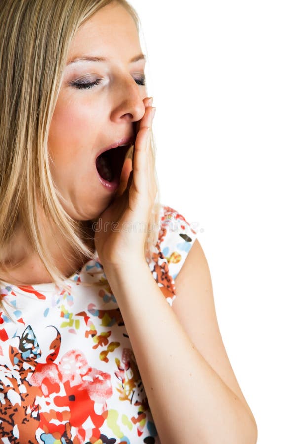 Yawning woman i stock photo. Image of fresh, isolated - 24399484