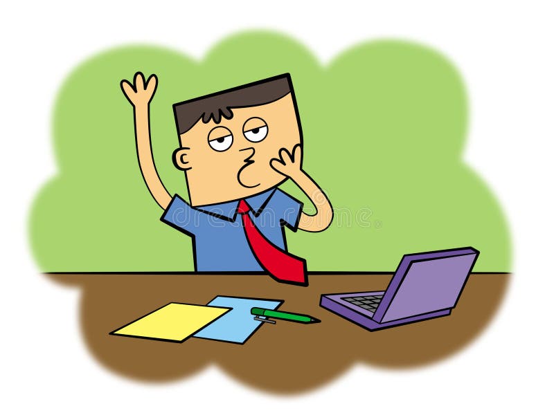 Part time worker stock vector. Illustration of male, humorous - 35175944