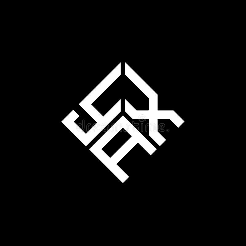 YAX Letter Logo Design on Black Background. YAX Creative Initials ...
