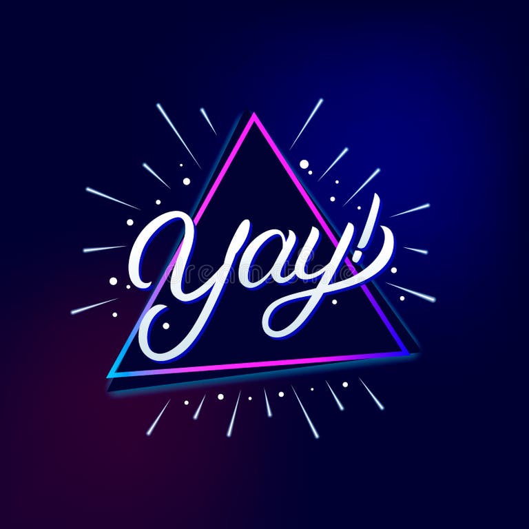 Yay! Hand Written Lettering. Stock Vector - Illustration of font ...