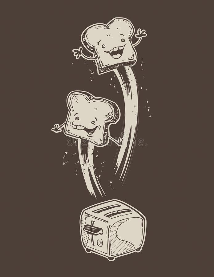 Yay Toast! stock vector. Illustration of green, coffee - 5695917