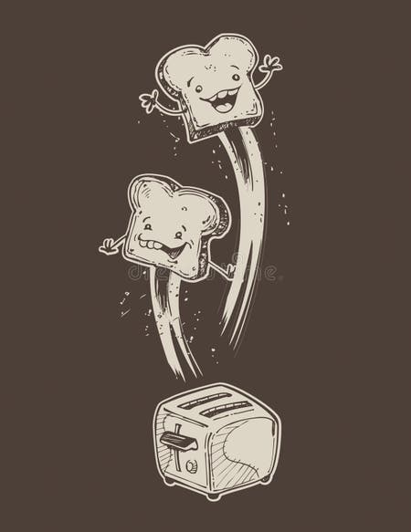 Yay Toast! stock vector. Illustration of green, coffee - 5695917