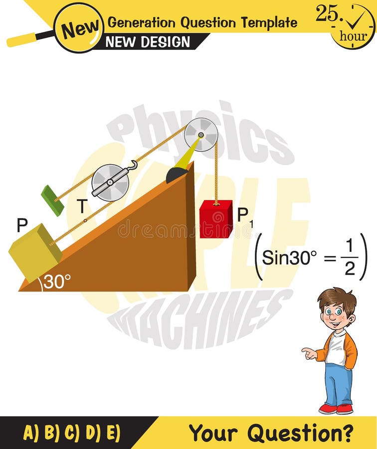 Physics, Inclined Plane, Next Generation Question Template, Stock ...