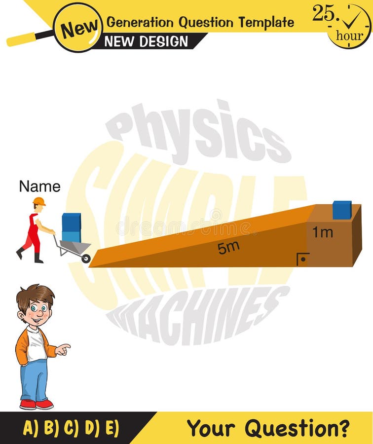 Physics, Inclined Plane, Next Generation Question Template, Stock ...