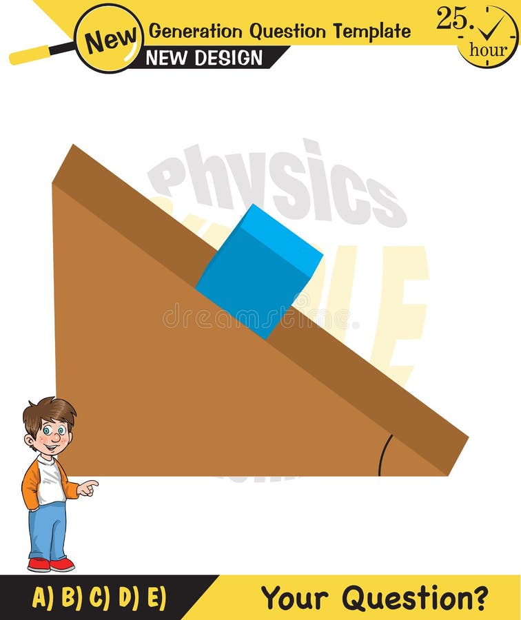 Physics, Inclined Plane, Next Generation Question Template, Stock ...