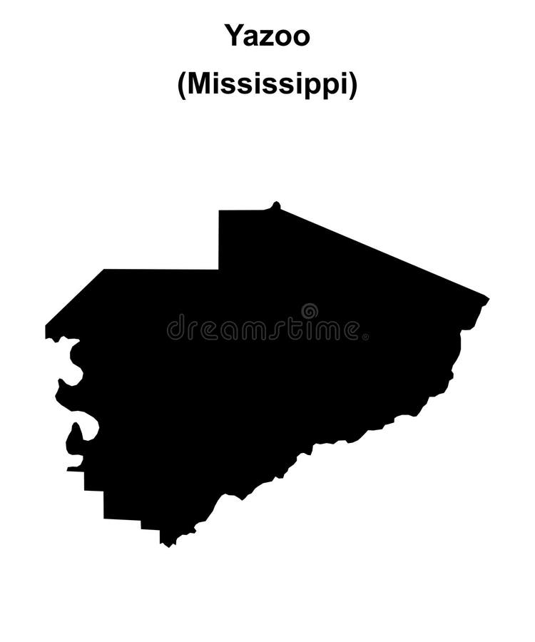 Yazoo outline map stock illustration. Illustration of cartography ...