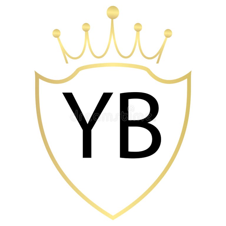 YB Letter Logo Design with Simple Style Stock Vector - Illustration of ...