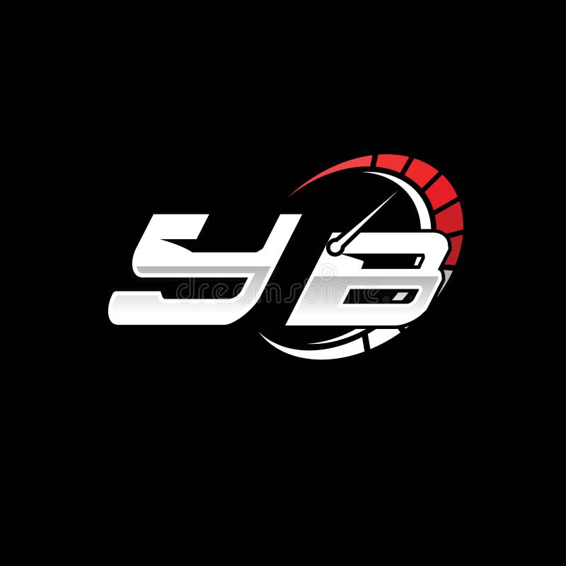 YB Logo Letter Speed Meter Racing Style Stock Vector - Illustration of ...