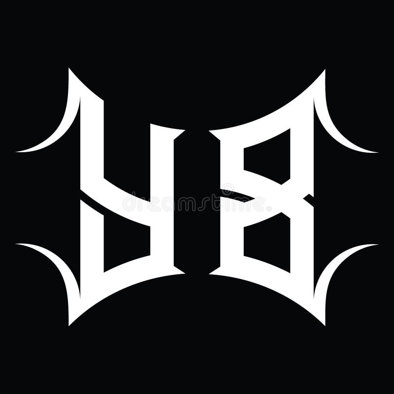 YB Logo Monogram with Abstract Shape Design Template Stock Illustration ...