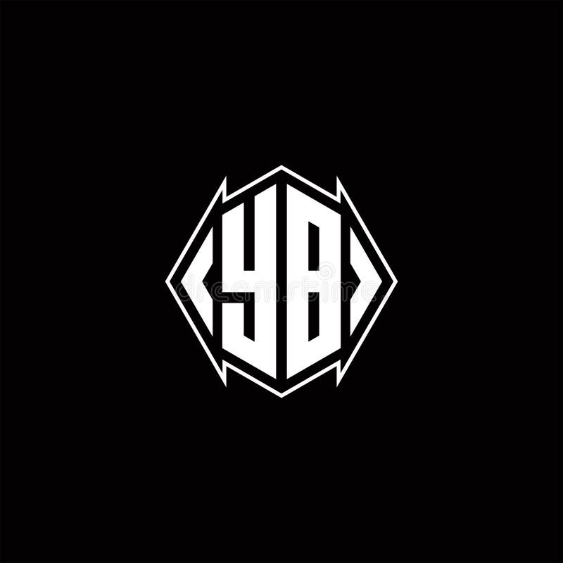 YB Logo Monogram with Shield Shape Designs Template Stock Vector ...