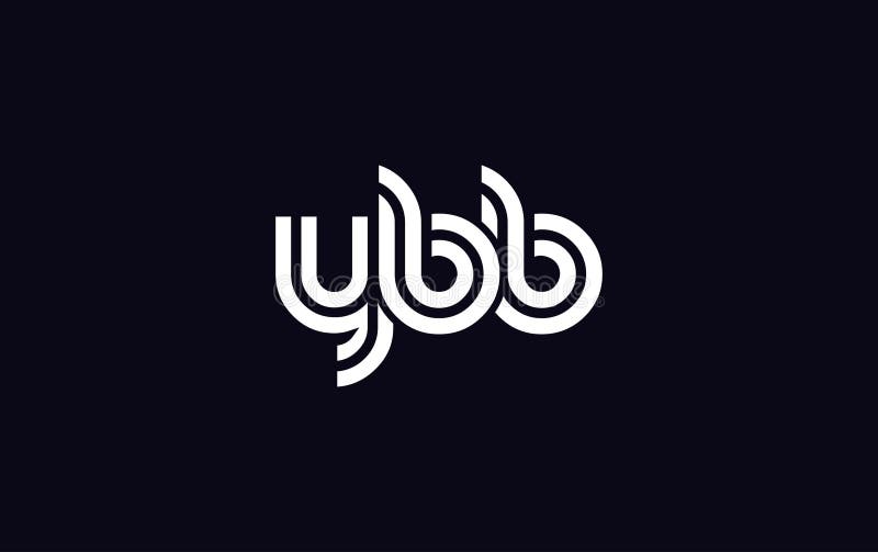 YBB Creative Unique Modern Letter Logo Design Stock Illustration ...