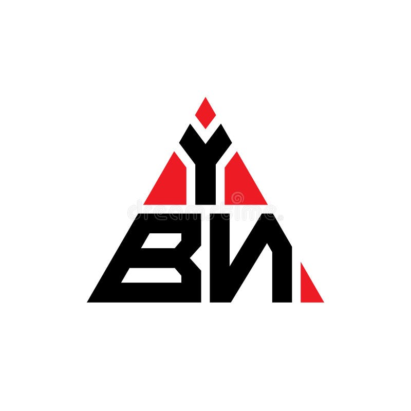 YBN Triangle Letter Logo Design with Triangle Shape. YBN Triangle Logo ...