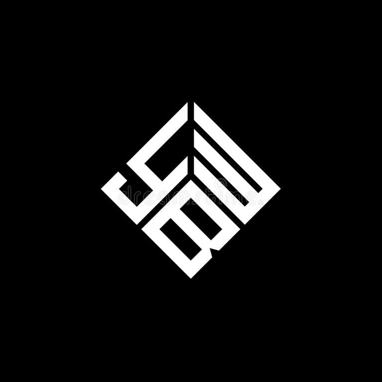 YBW Letter Logo Design on Black Background. YBW Creative Initials ...