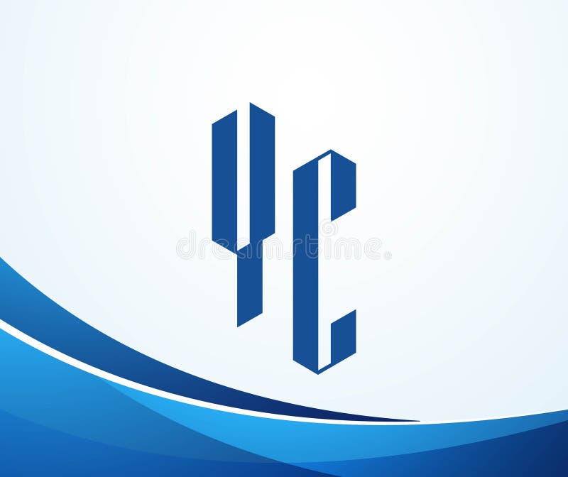 YC Alphabet Letter Logo Design Template Elements Stock Vector ...