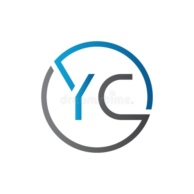YC Logo Design Vector Template. Initial Circle Letter YC Vector ...