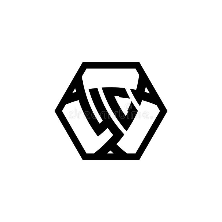 YC Logo Monogram Triangle Shield Hexagonal Style Stock Vector ...