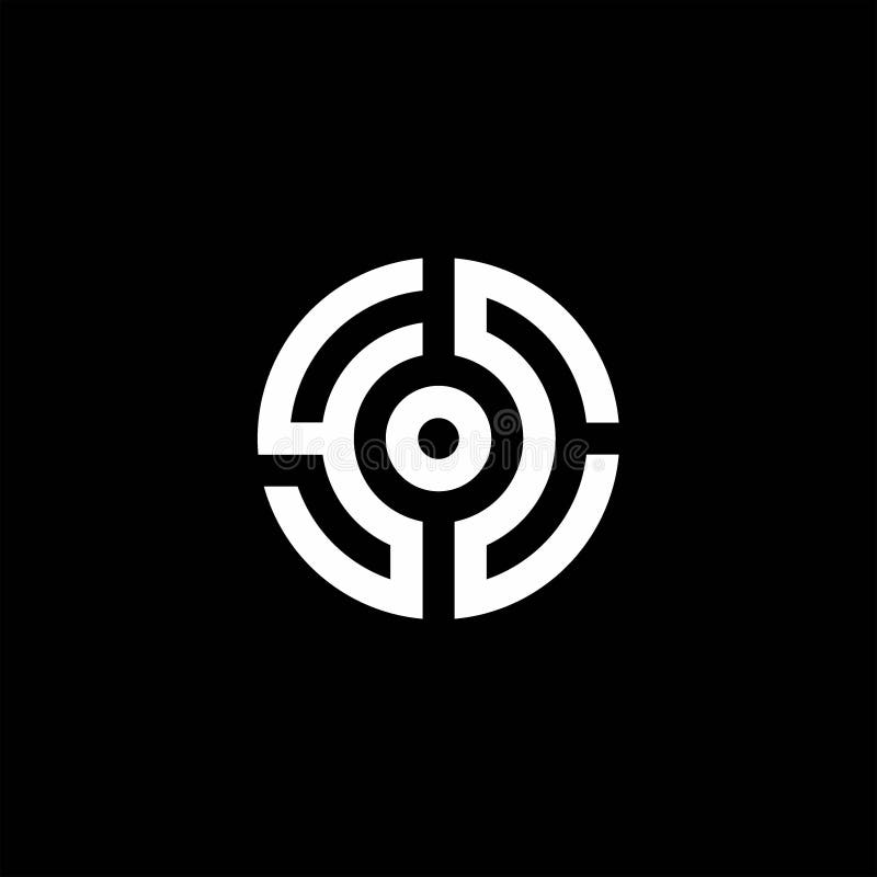 YC Monogram Logo with Abstract Circle Style and Dot in the Middle Stock ...