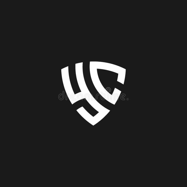 YC Monogram Logo with Shield Shape Stock Vector - Illustration of logos, elegant: 181738091