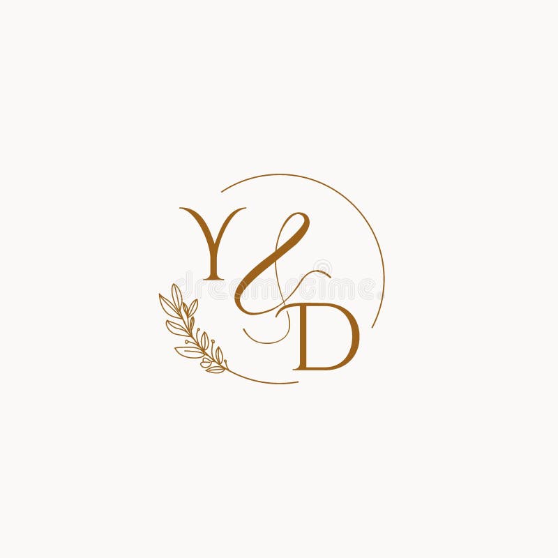 YD Initial Wedding Monogram Logo Stock Illustration - Illustration of ...