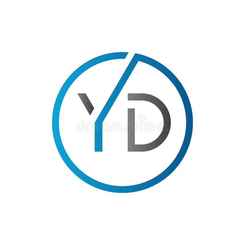 YD Logo Design Vector Template. Initial Circle Letter YD Vector ...