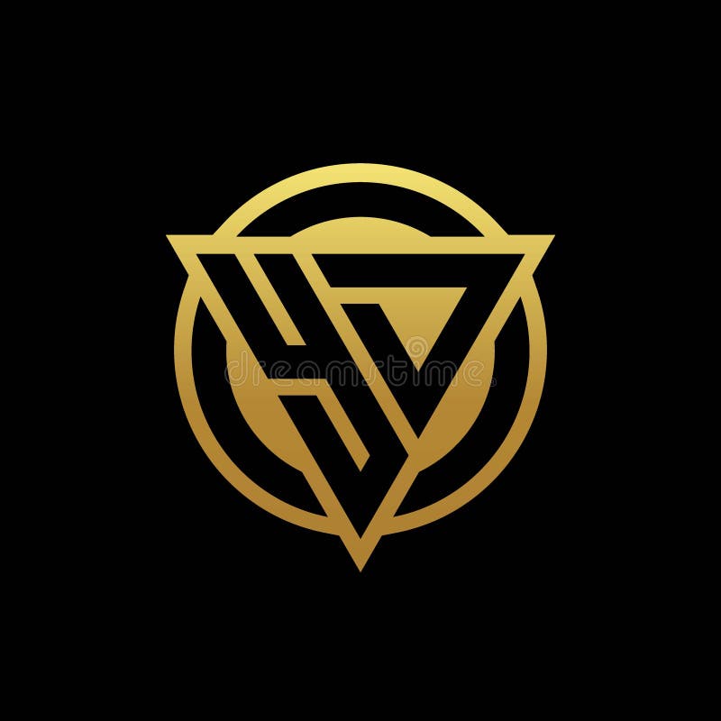 YD Logo Monogram with Triangle Shape and Circle Rounded Isolated on ...