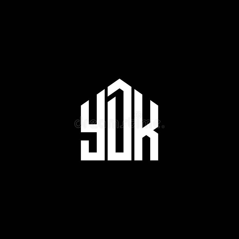 YDK Letter Logo Design on BLACK Background. YDK Creative Initials ...