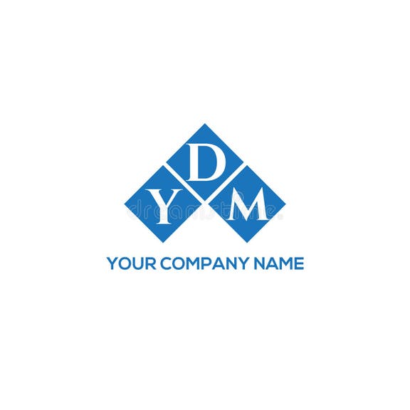 YDM Letter Logo Design on BLACK Background. YDM Creative Initials ...