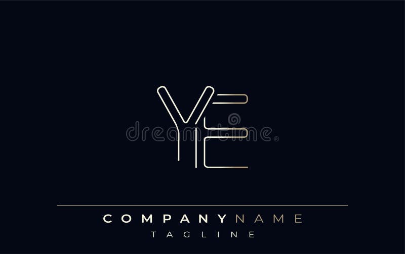 YE Abstract Line Style Logo Stock Vector - Illustration of unique ...