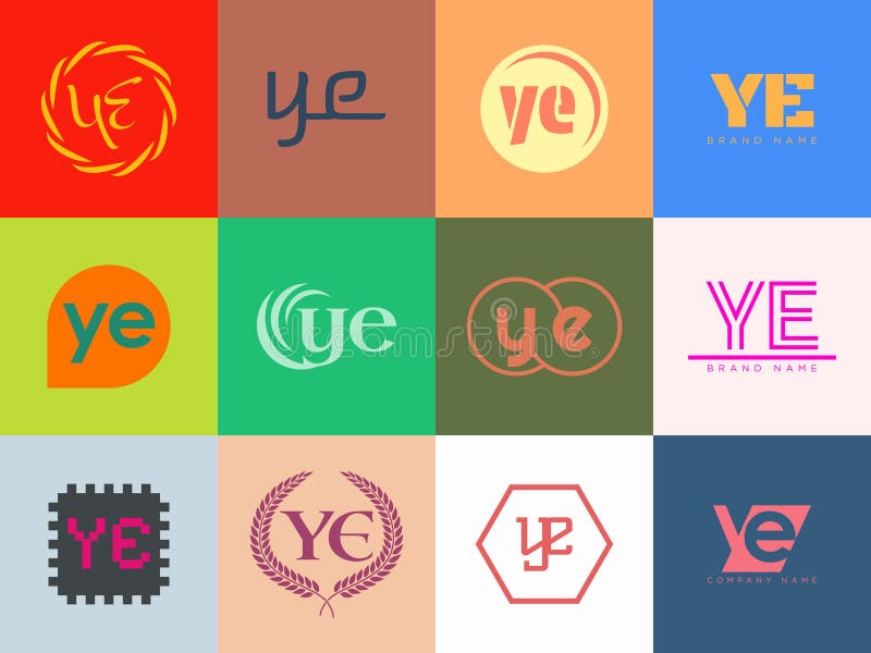 YE Logo Company Template. Letter Y and E Logotype Stock Vector ...