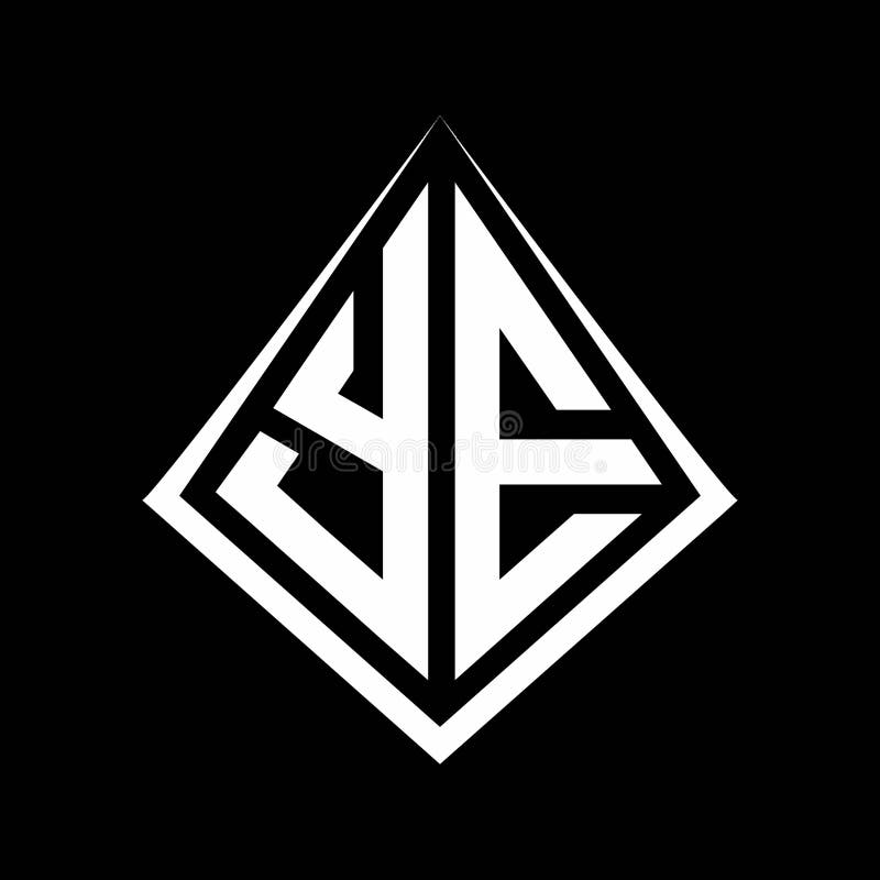 YE Logo Letters Monogram with Prisma Shape Design Template Stock Vector ...