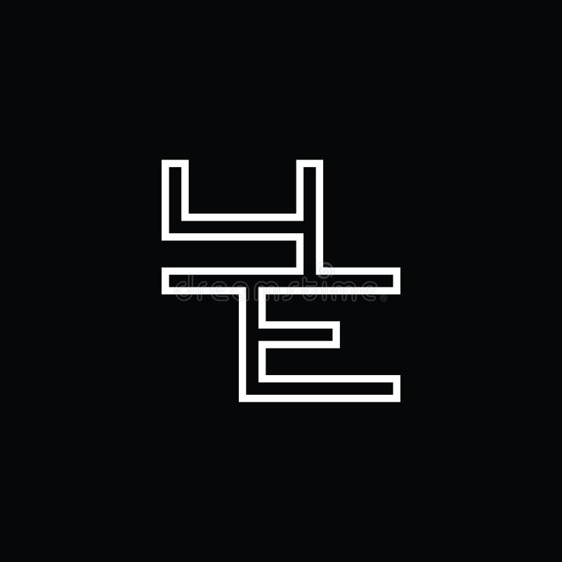 YE Logo Monogram with Line Style Design Template Stock Illustration ...