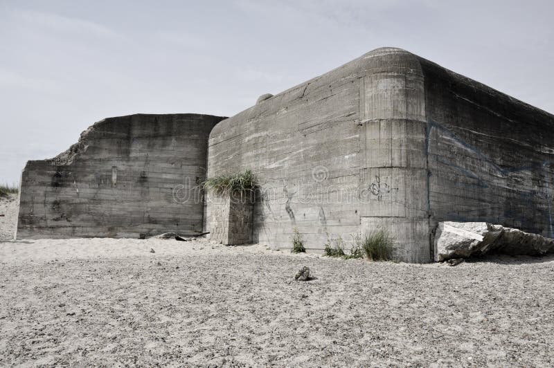 Ye old bunker stock image. Image of sand, hard, shore - 15569543