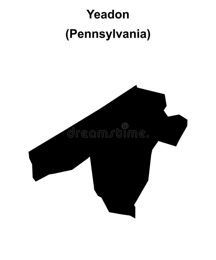 Yeadon outline map stock vector. Illustration of city - 357533186