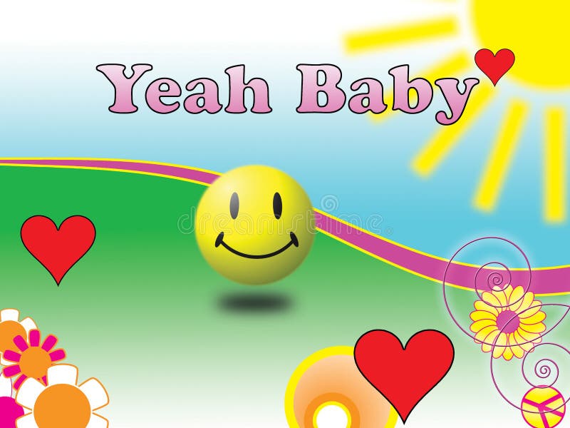Yeah Baby stock illustration. Illustration of design - 15031357